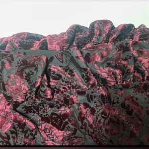 Melissa Masse | Dresses | Melissa Masse Tapestry Red Velvet Maxi Faux ...